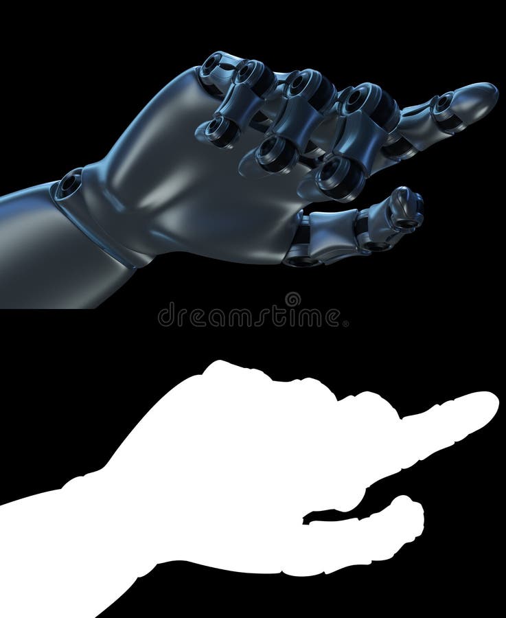 Hand of a Robot. Internet Technology Concept Stock Illustration ...