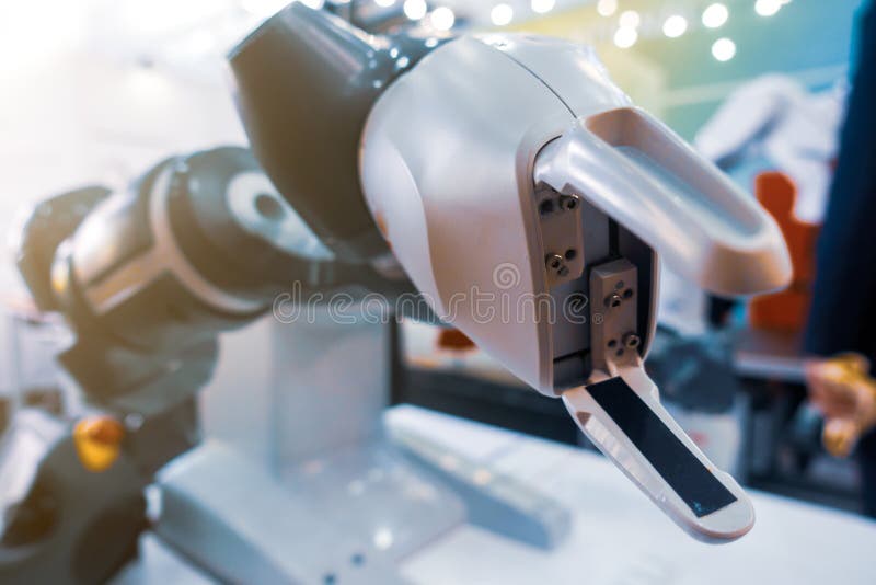 Hand Robot Manipulator with Two Fingers Stock Image - Image of ...