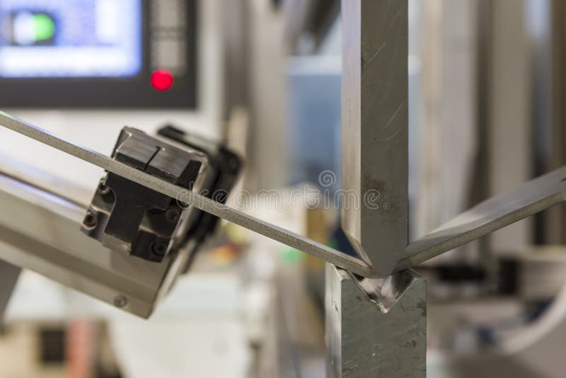 Hand Robot Working Automatic Cutting and Bending Metal Stock Image ...