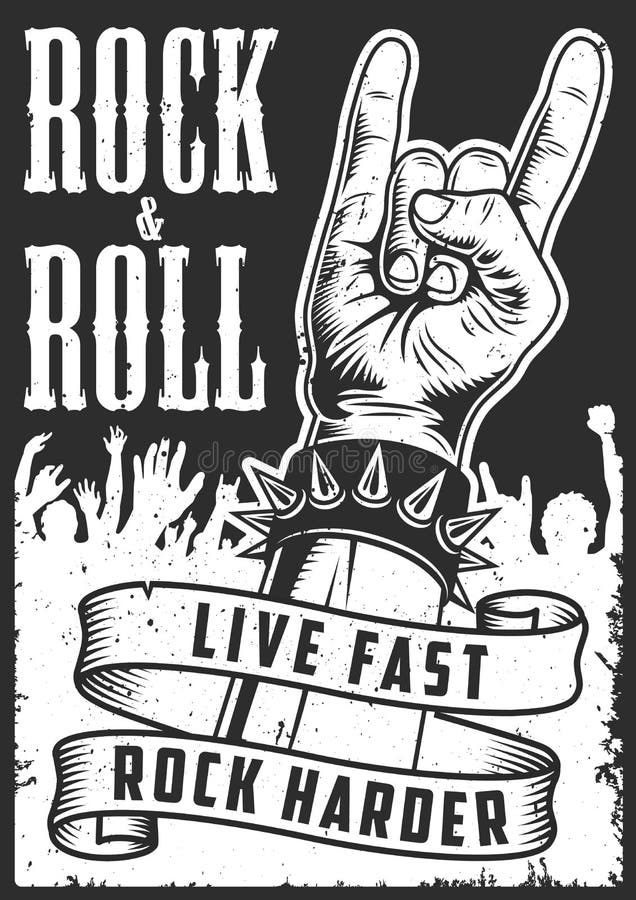 Hand in rock n roll sign stock vector. Illustration of finger - 117288231