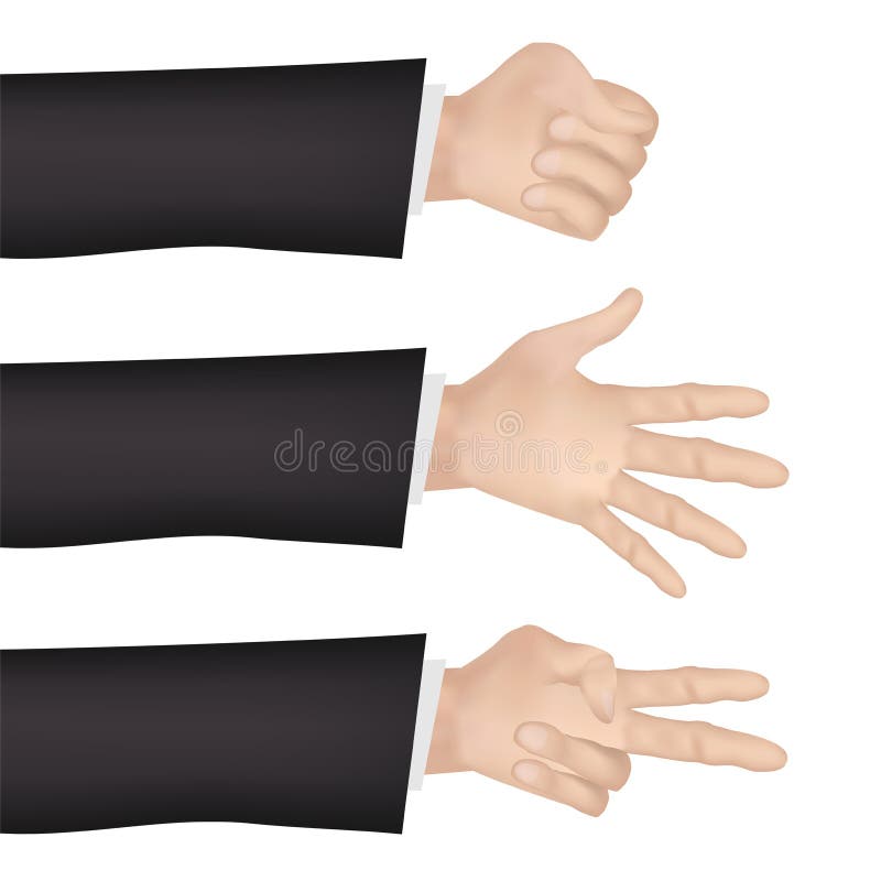 Rock Paper Scissors Hand Stock Illustrations – 315 Rock Paper Scissors ...