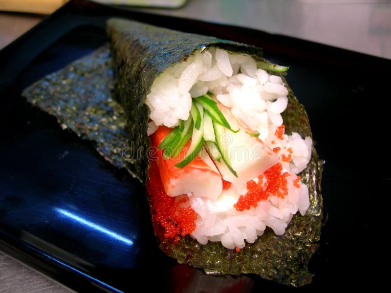 Hand roll stock image. Image of white, meat, asia, tradition - 18287639