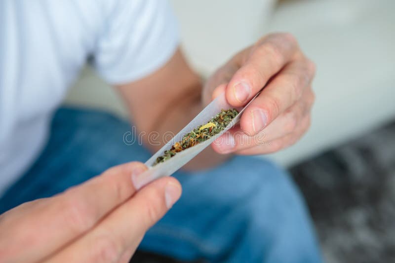 Hand rolling cigarette stock photo. Image of roll, nicotine - 281403528