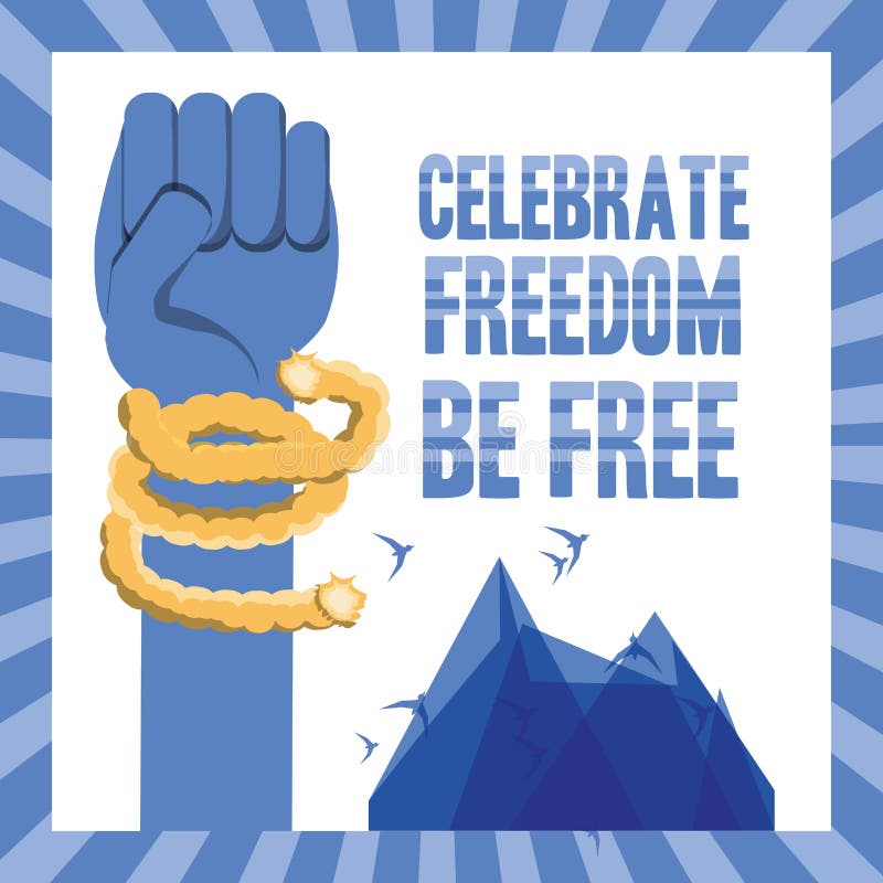 Freedom lifestyle design stock vector. Illustration of raised - 114715044