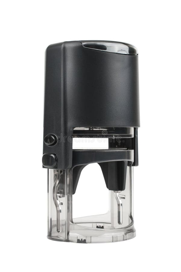 Round Automatic Rubber Stamp Stock Photo - Image of stamper, automatic ...