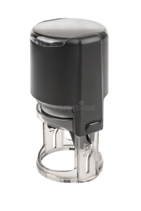 Round Automatic Rubber Stamp Stock Photo - Image of stamper, automatic ...