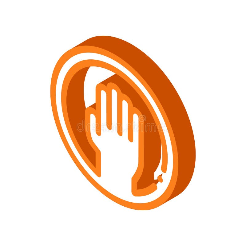 Hand Round Frame Isometric Icon Vector Illustration Stock Vector ...