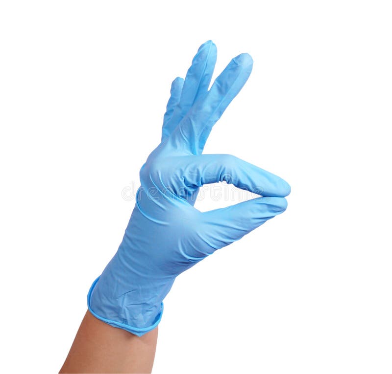 Hand in rubber glove stock photo. Image of finger, house - 30228396