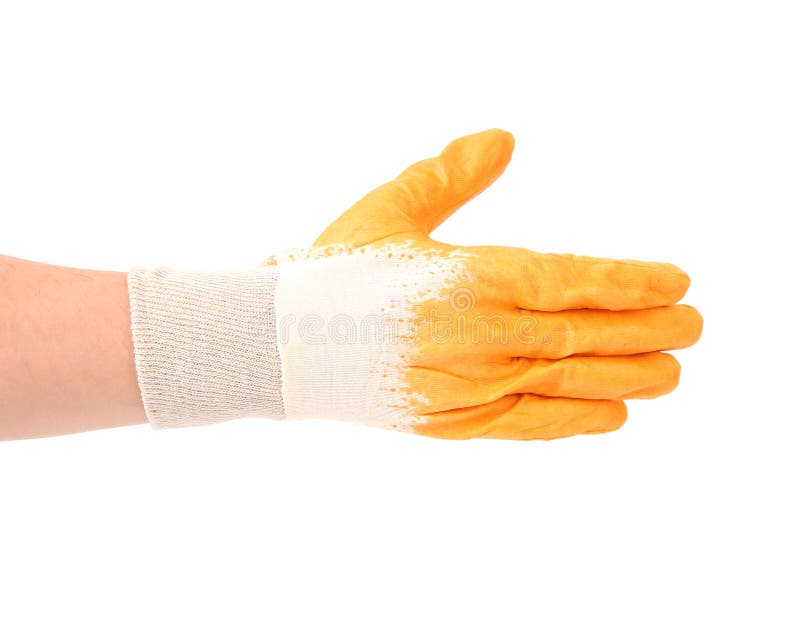 Hand in rubber glove. stock image. Image of color, life - 36200255