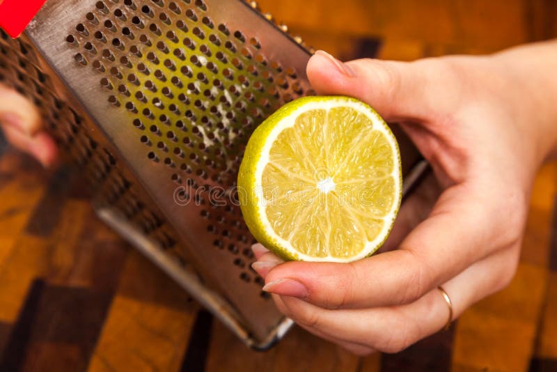 The hand rubbing a lime stock image. Image of hand, preparation - 55572133