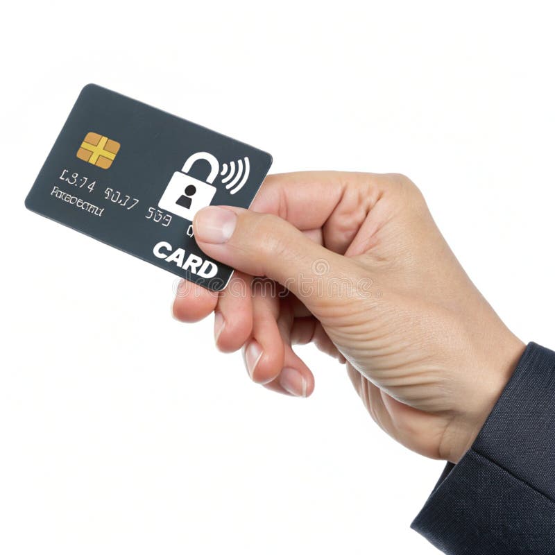 Hand with Safe Payment Isolated on White Background Stock Illustration ...