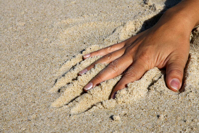 Hand In The Sand Picture. Image: 6538416