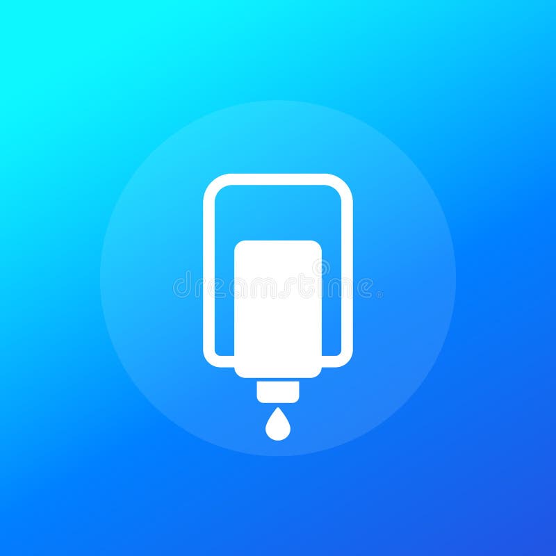 Hand Sanitizer, Automatic Wall Dispenser Icon Stock Vector ...