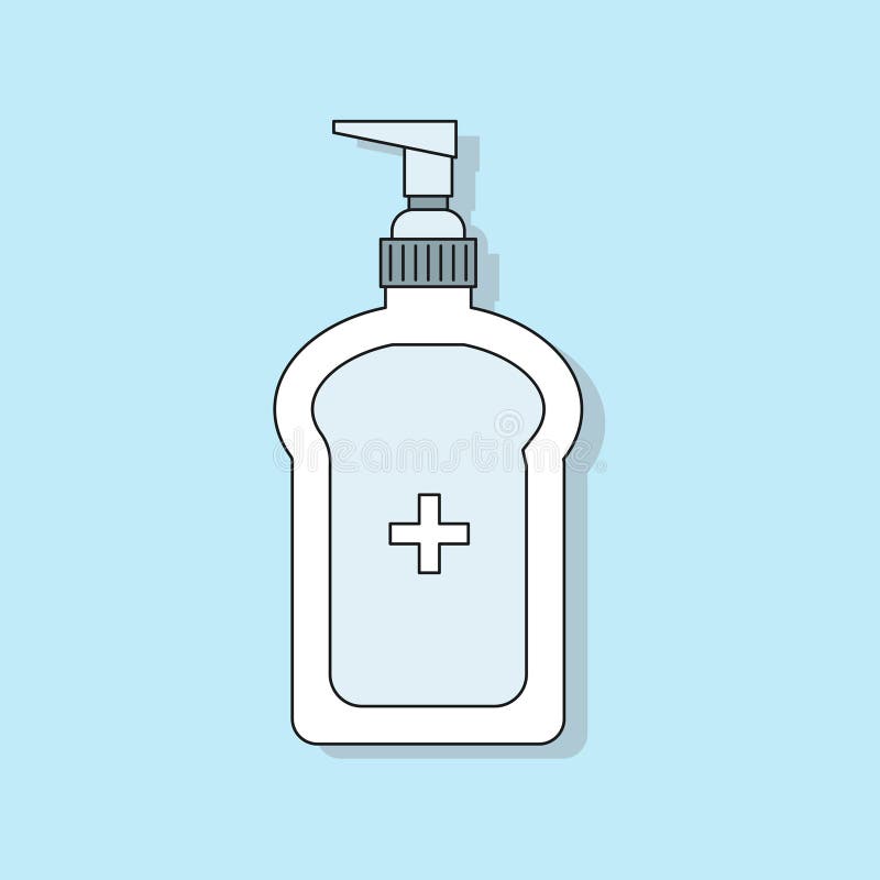 Hand Sanitizer Bottle, Medical Icon Stock Vector - Illustration of ...