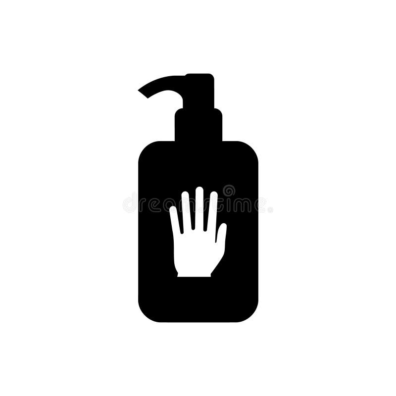 Hand sanitizer icon stock vector. Illustration of symbol - 286660860