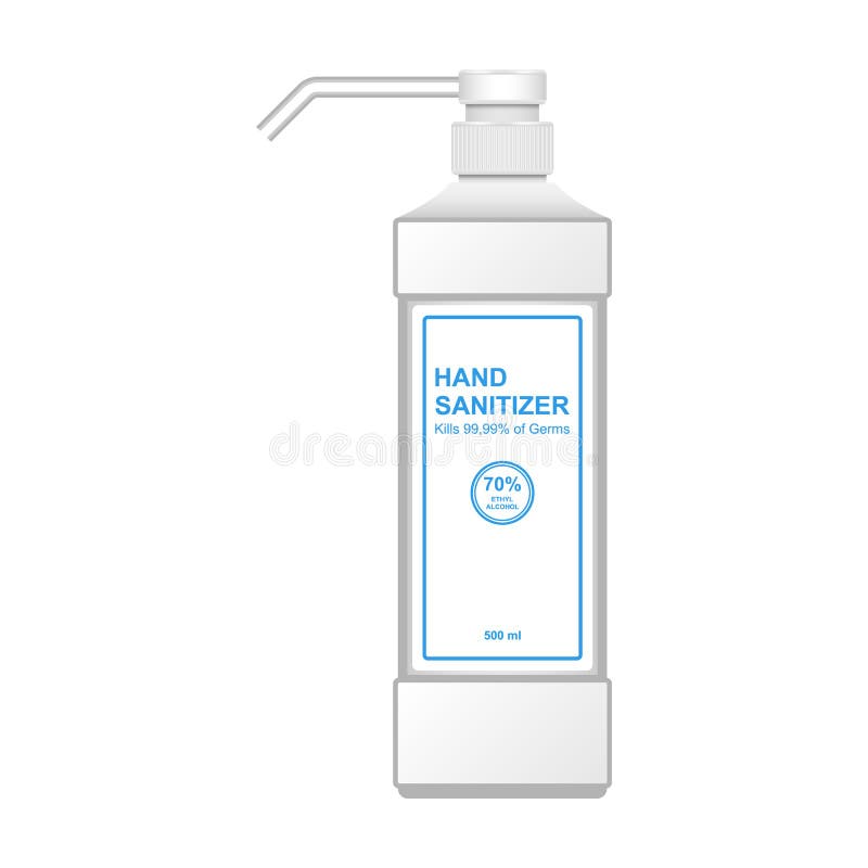 Hand Sanitizer Vector Icon.Realistic Vector Icon Isolated on White ...
