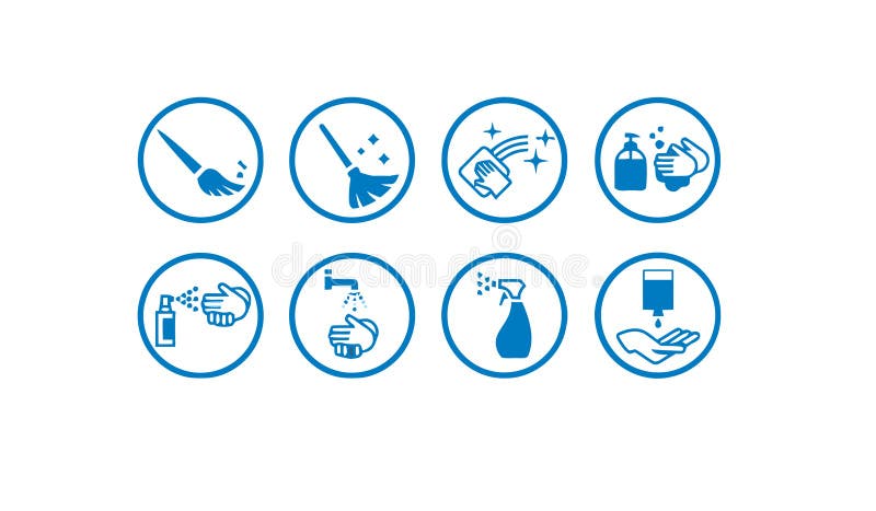 Hand Sanitizing and Cleaning.Stay Clean Vector Illustration Stock ...