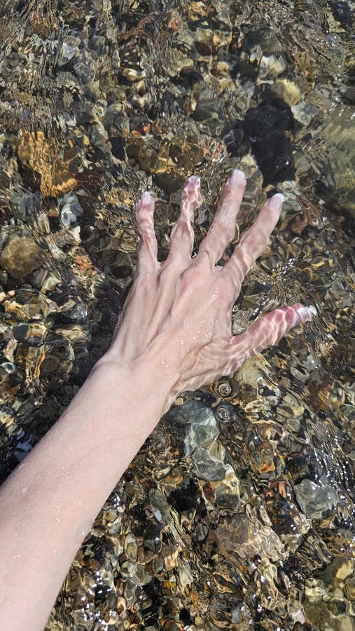 Hand Immersed in Clean Water Stock Photo - Image of visible, food ...