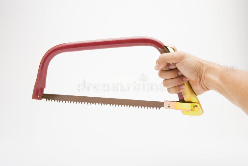Hand Saw with Hardened Teeth on White Background Stock Image - Image of ...