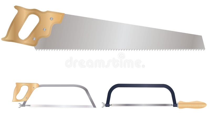 Hand Saws Collection stock illustration. Illustration of construction ...