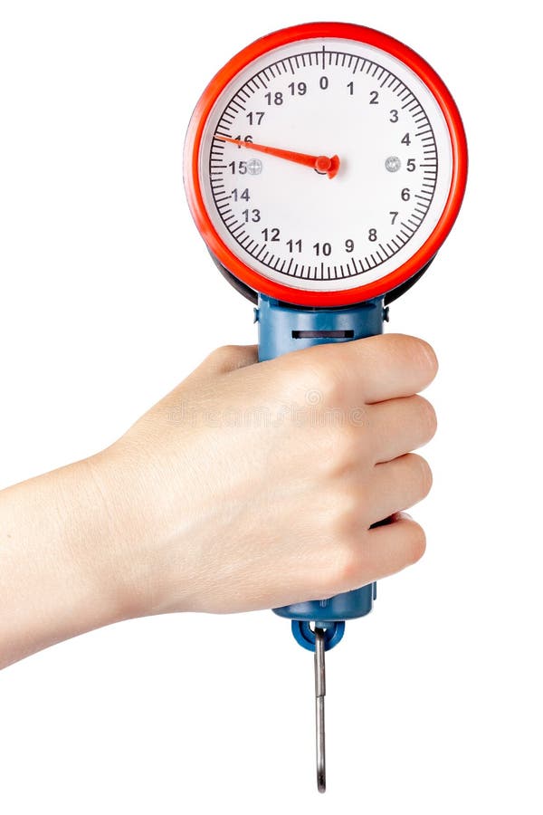 Hand Scales in Hand. Analog Scales. Scales Isolated on White Background ...