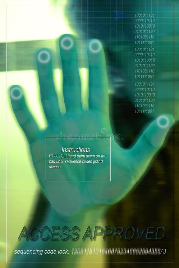 Hand scan stock illustration. Illustration of bytes, scan - 322895