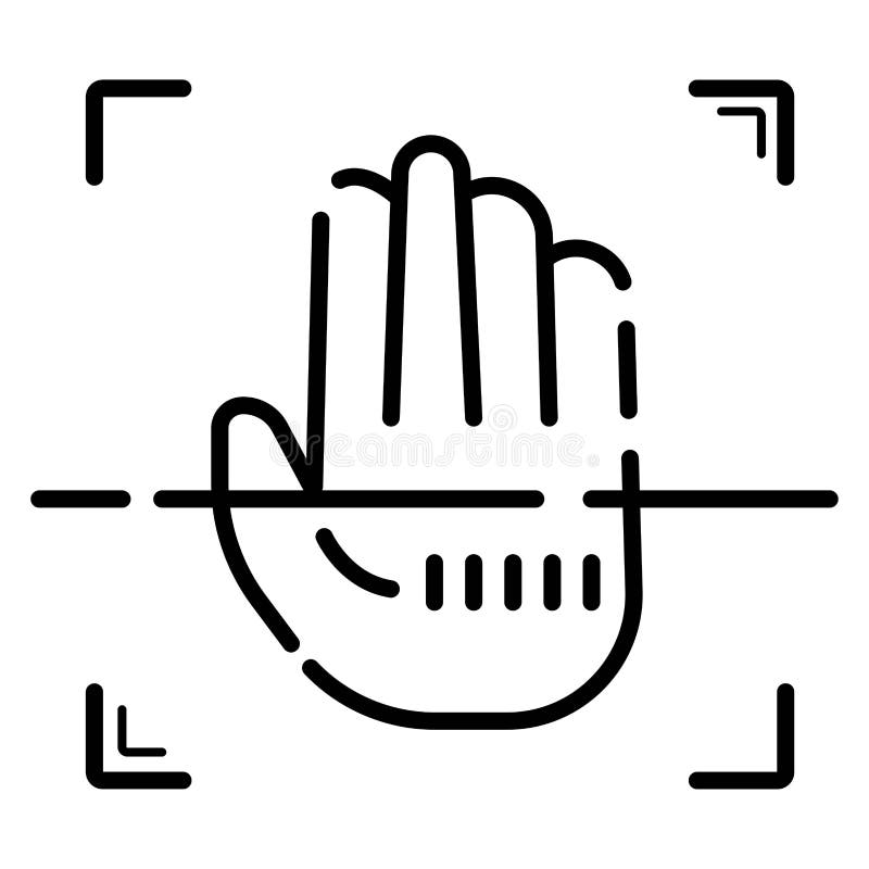 Hand Scan Icon Vector Illustration Stock Vector - Illustration of icon ...