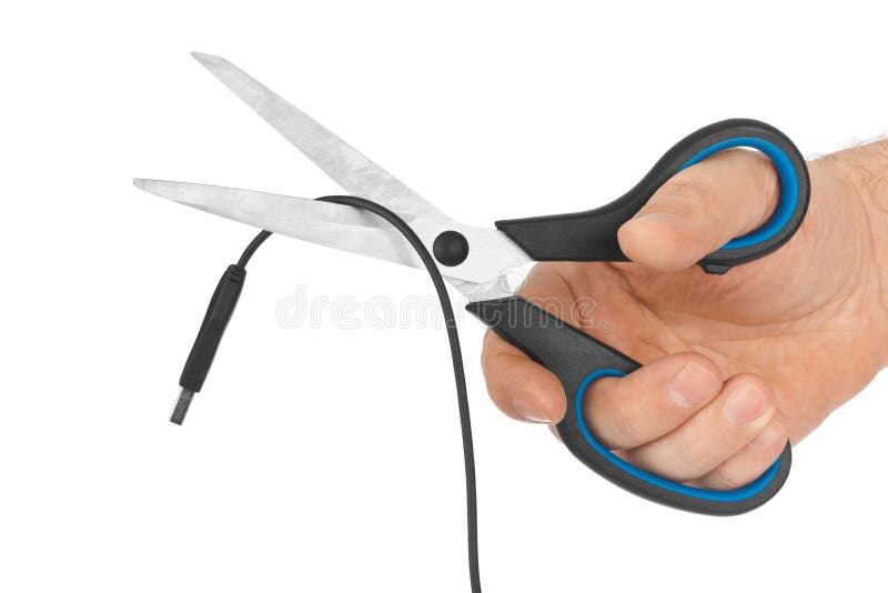 Computer cable and lock stock photo. Image of concepts - 8967310