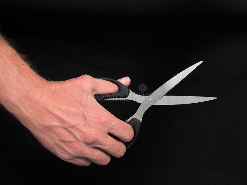 Hand and Scissors stock image. Image of hold, cutting - 31948695