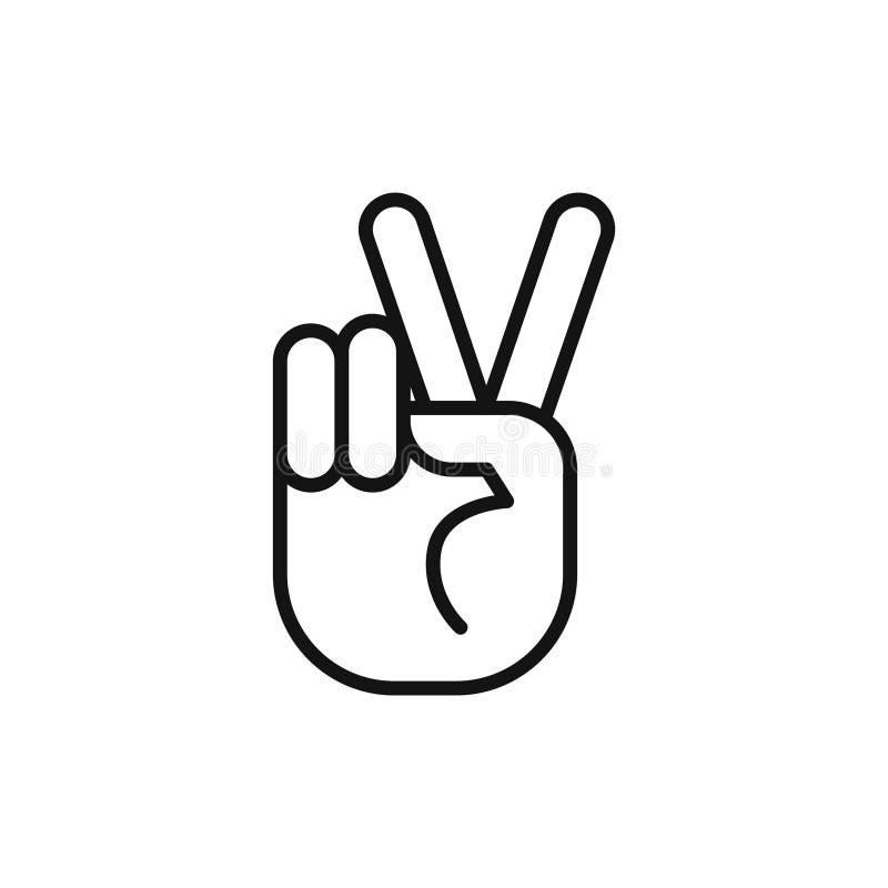 Hand Scissors Icon Isolated on White Background Stock Vector ...