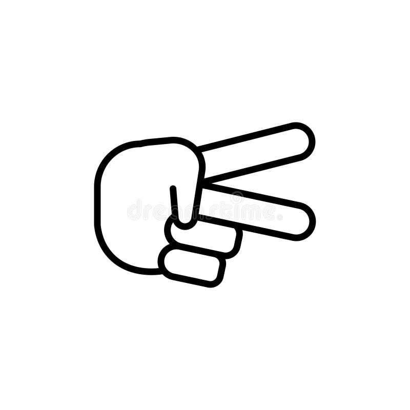 Hand Scissors Icon Isolated on White Background Stock Vector ...