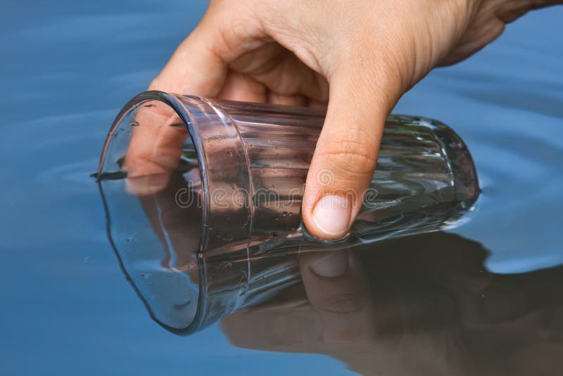 Hand Scooping Clean Water, Closeup Stock Image - Image of closeup, pure ...