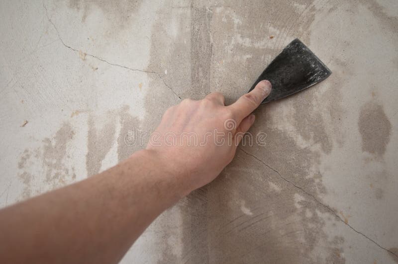 Hand with scraper stock photo. Image of scraper, craftsman - 14882294