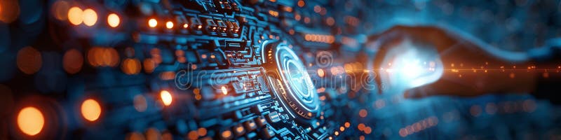 Hand on Screen with Lock. Water, Circuit, Blue, Architecture ...