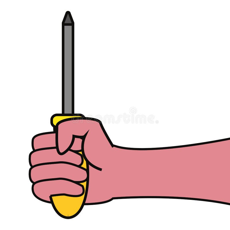 Hand Screwdriver Construction Stock Illustration - Illustration of ...