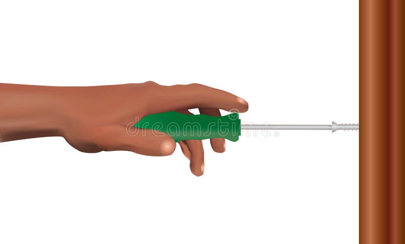 Hand and Screwdriver stock vector. Illustration of design - 54031116