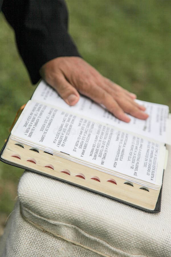 Hand on scripture stock image. Image of religion, sections - 27901407