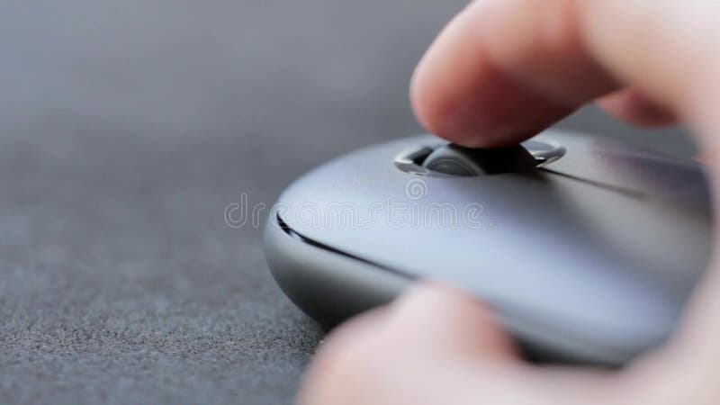 Hand Scrolling and Clicking Mouse Buttons Stock Footage - Video of ...