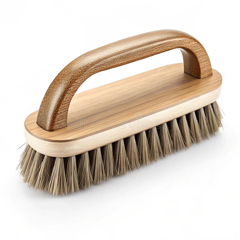 Hand Scrub Brush with Curved Handle for Kitchen Stock Illustration ...