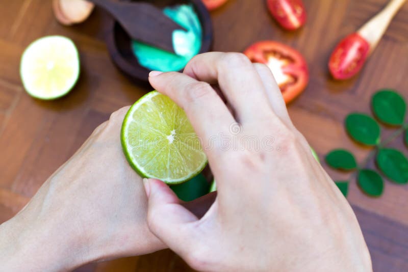 Hand Scrub with Product of Nature Stock Image - Image of management ...