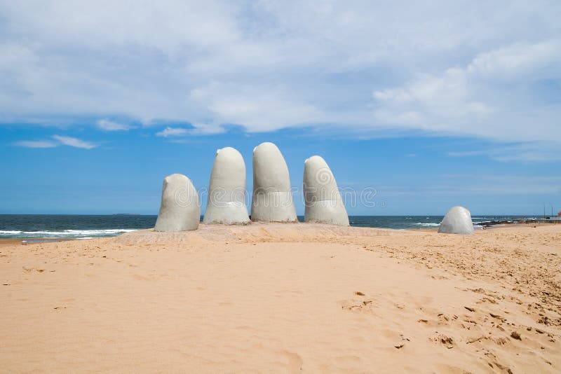 Hand Sculpture, Punta Del Este Uruguay Editorial Photography - Image of ...