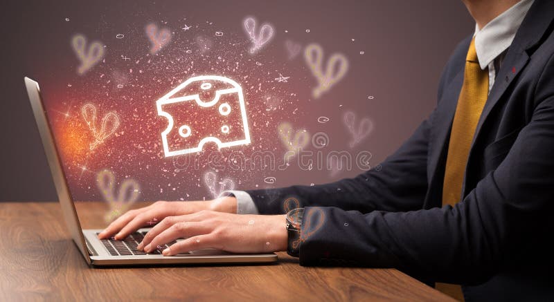 Hand Searching for Recipes on the Internet Stock Photo - Image of ...