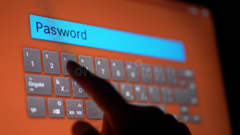 Typing Password on Laptop Keyboard Stock Footage - Video of home, data ...