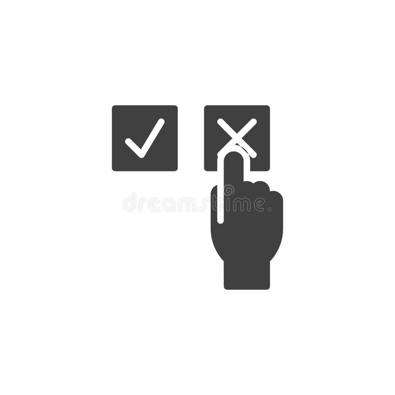 Hand Select Decline Vector Icon Stock Vector - Illustration of logo ...