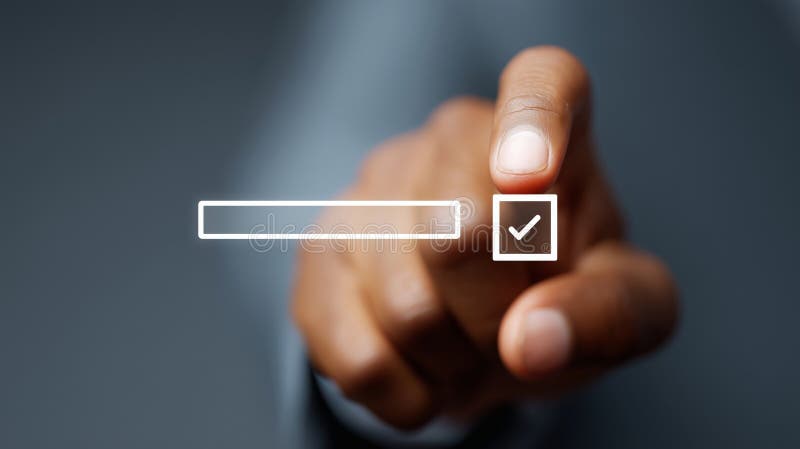 Hand Selecting Checkbox Option Stock Illustration - Illustration of ...