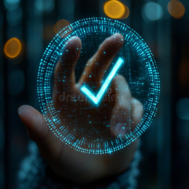 Hand Selecting Checked Items from Digital Checklist for Task and ...