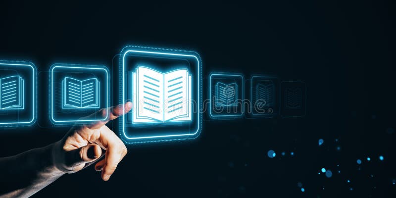 Hand Selecting a Digital Book from a Holographic Virtual Library ...
