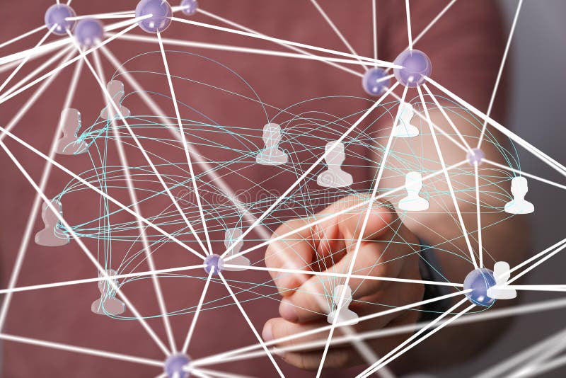 Hand Selecting from a Digital Illustration of a Network with Profile ...