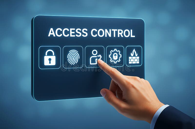 Hand Selecting User Access Control on Digital Interface Stock ...