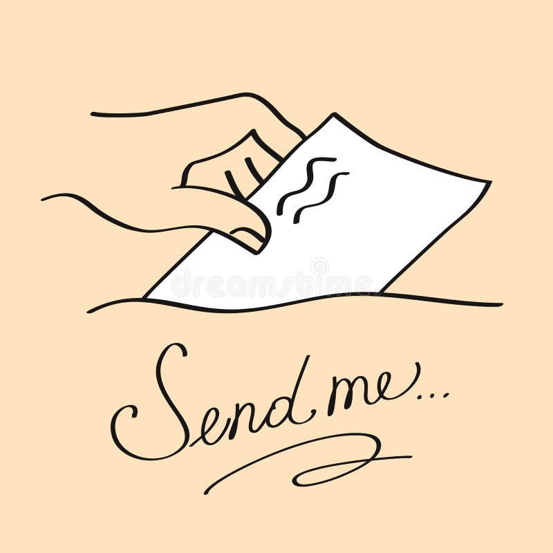 Sending Letter To Mail Box Coloring Book Vector Stock Vector ...